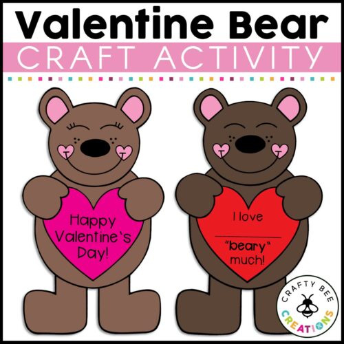 Valentines Day Bear Craft | Valentines Day Activities | Bear Activity ...