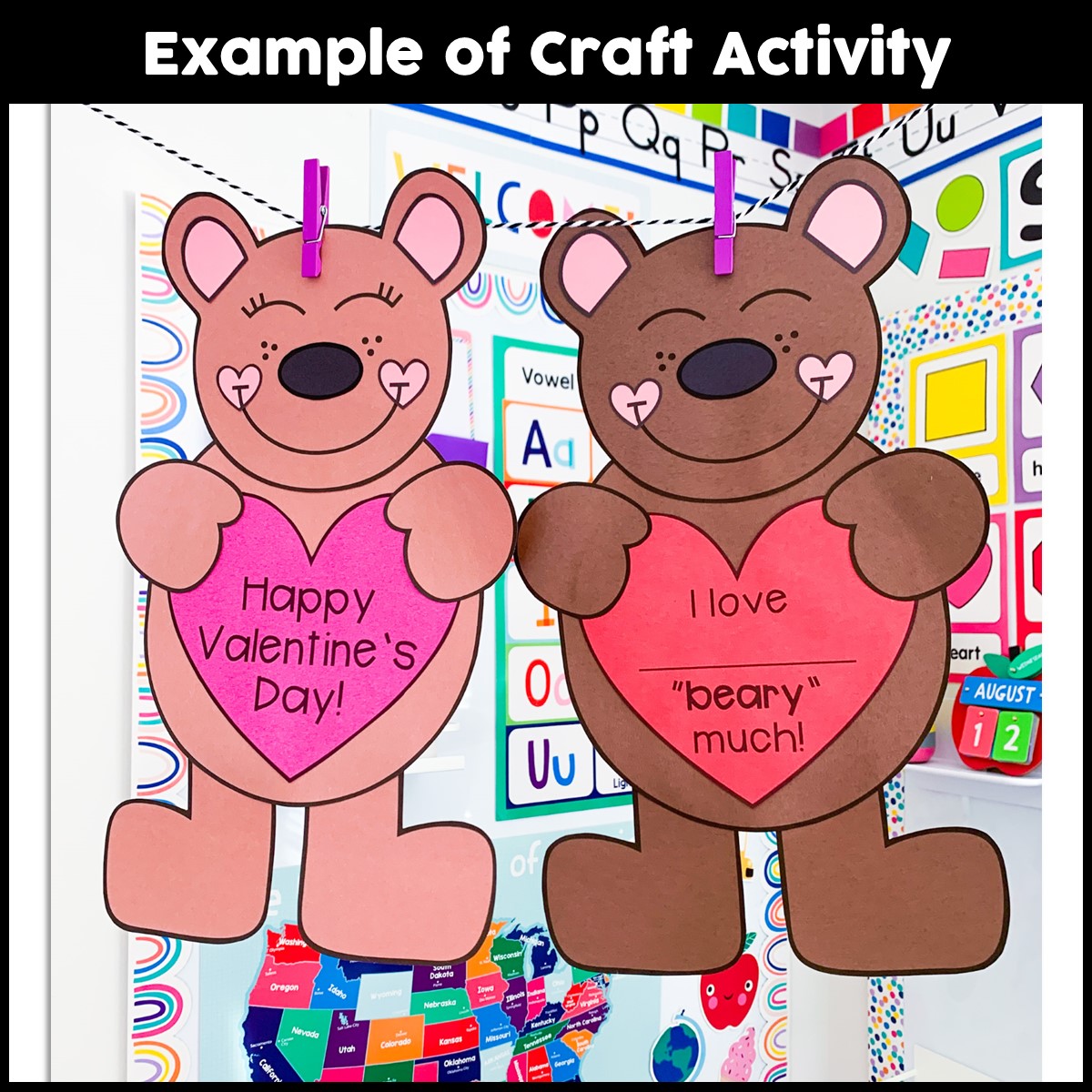 Valentines Day Bear Craft | Valentines Day Activities | Bear Activity ...