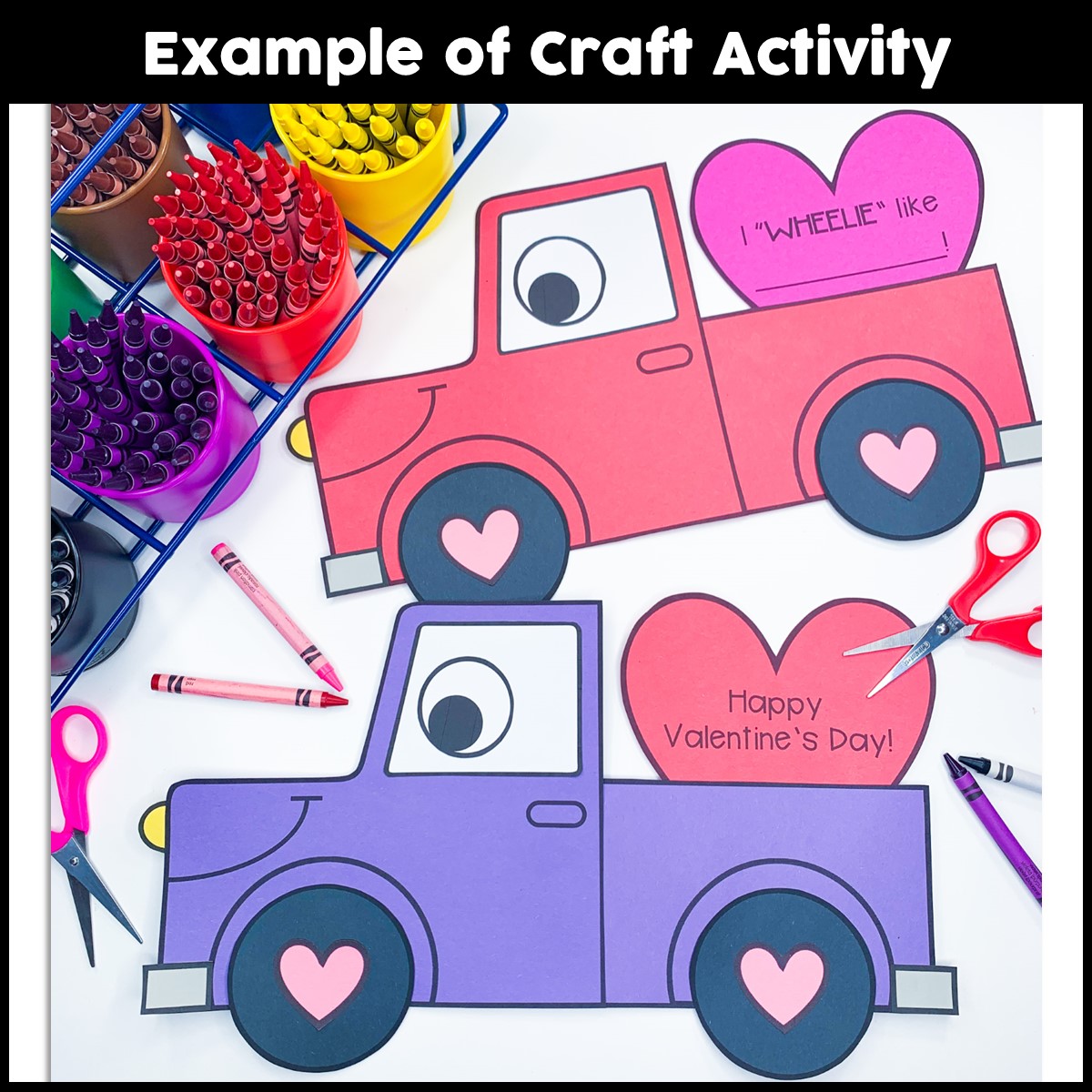 Valentines Day Truck Craft | Valentines Day Activities | Bulletin Board ...
