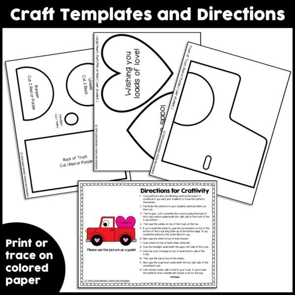 Valentines Day Truck Craft | Valentines Day Activities | Bulletin Board ...