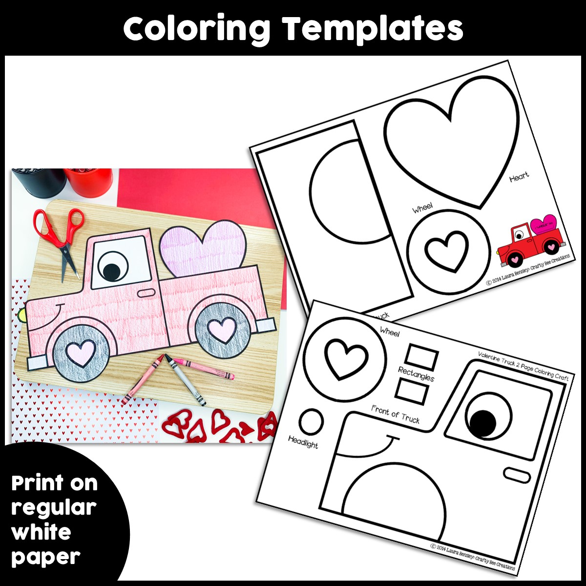 Valentines Day Truck Craft | Valentines Day Activities | Bulletin Board ...
