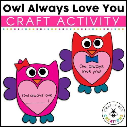 Valentines Day Owl Craft | Valentines Day Writing | Valentines Bulletin ...
