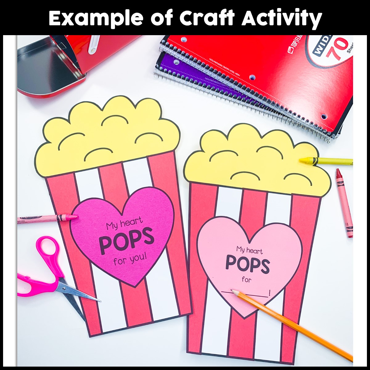 Valentines Day Popcorn Craft | Valentines Day Activities | Bulletin ...
