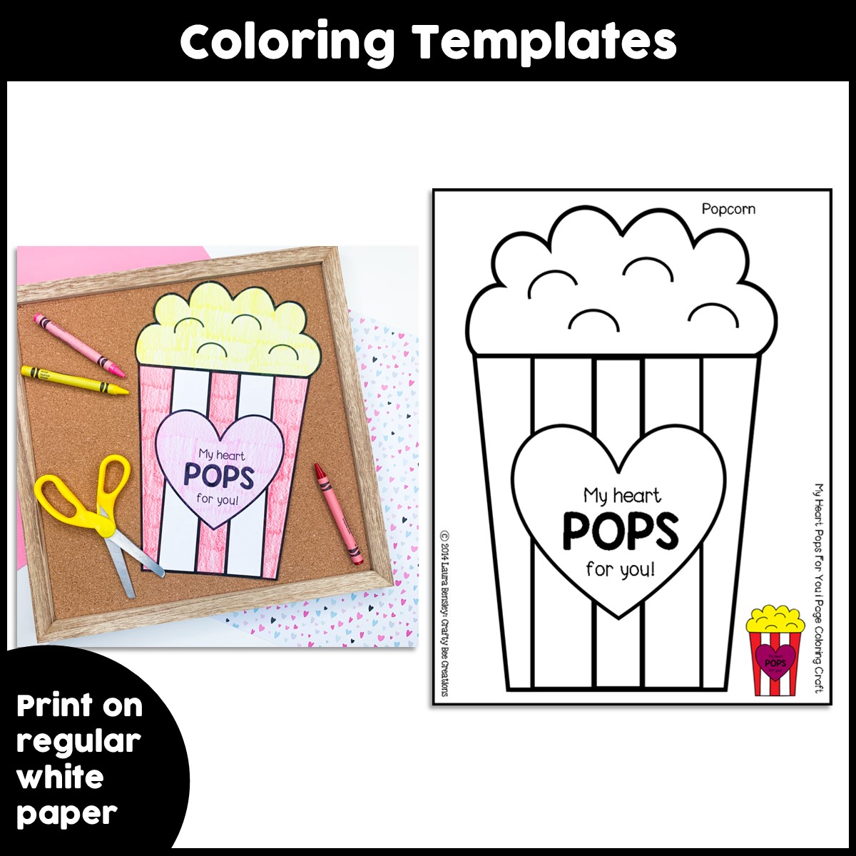 Valentines Day Popcorn Craft | Valentines Day Activities | Bulletin ...