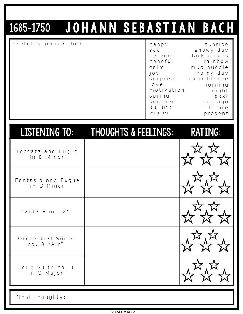 Classical Music Activities | 100 Composer Journal Pages | Made By Teachers