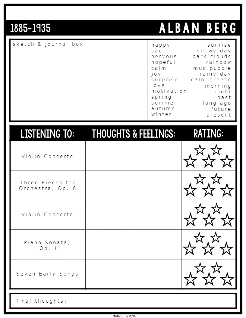 Classical Music Activities | 100 Composer Journal Pages | Made By Teachers