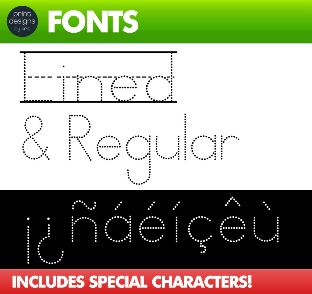 Font for Tracing Letters - Letter Tracing Font - Trace the alphabet ...