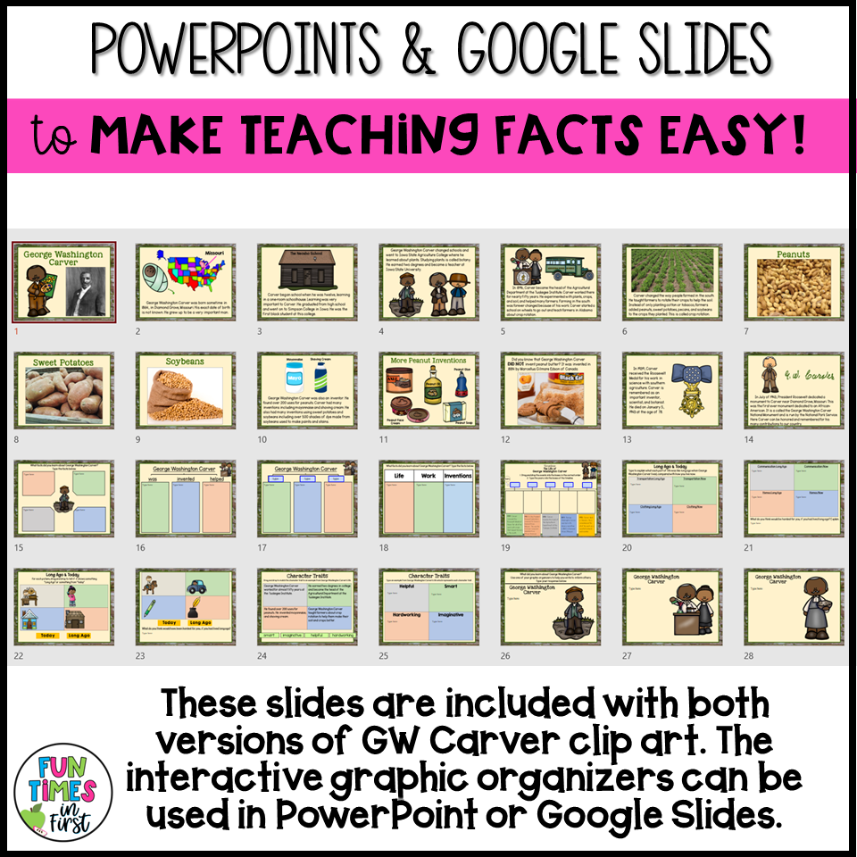 George Washington Carver Activities - Little Books, Timelines, Crown ...