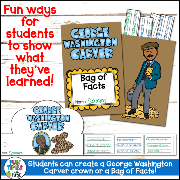 George Washington Carver Activities - Little Books, Timelines, Crown ...