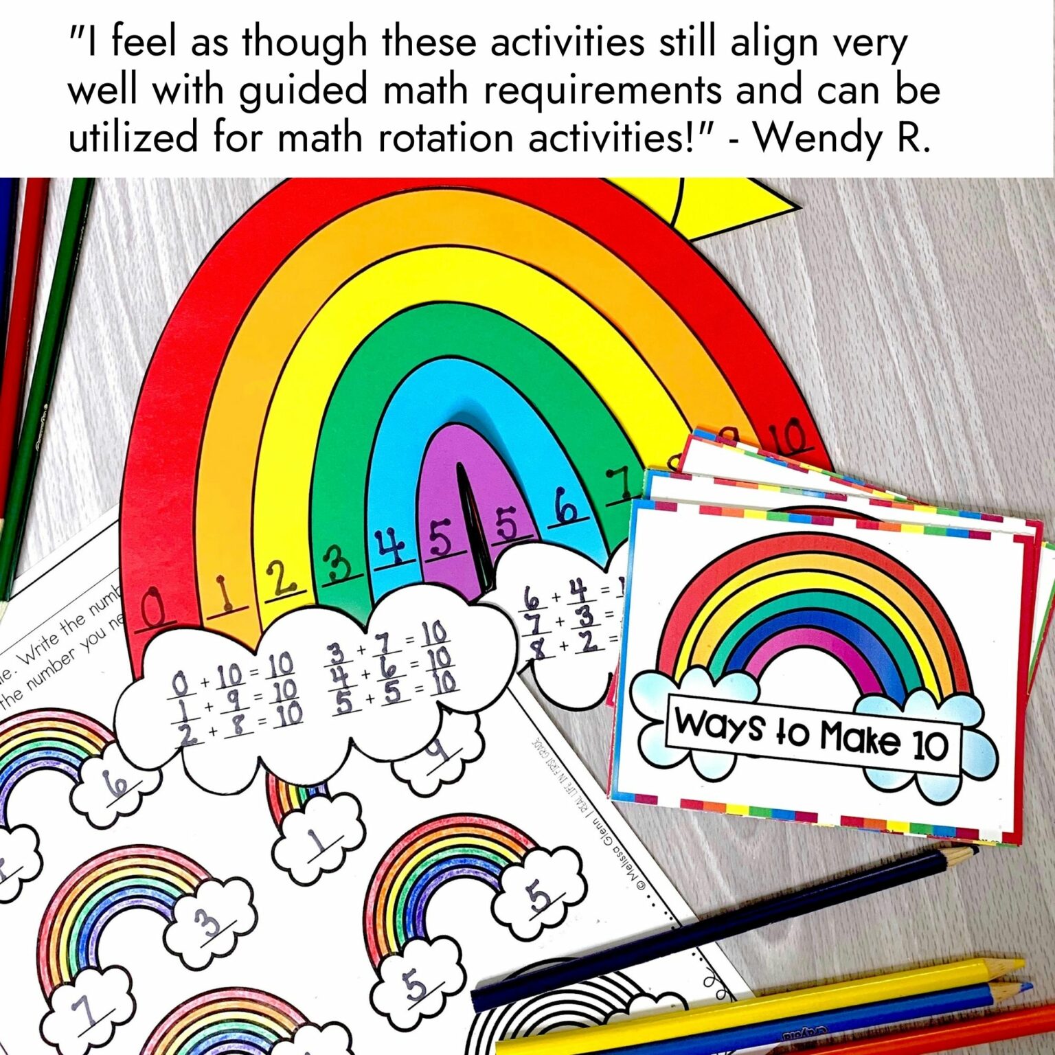 Math Craft Ways To Make 10 Rainbow Friends Of Ten Made By Teachers Math Craft Ways To Make 10 Rainbow Friends Of Ten Made By Teachers