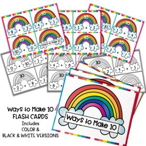 Math Craft - Ways to Make 10 Rainbow - Friends of Ten | Made By Teachers