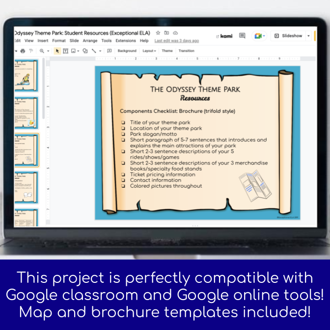 The Odyssey Theme Park: End-of-Unit Project (Paper and Digital ...