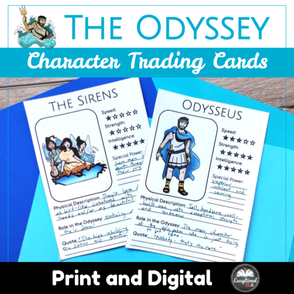 The Odyssey Character Trading Cards | Made By Teachers