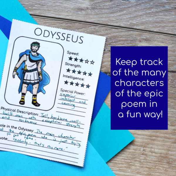The Odyssey Character Trading Cards | Made By Teachers