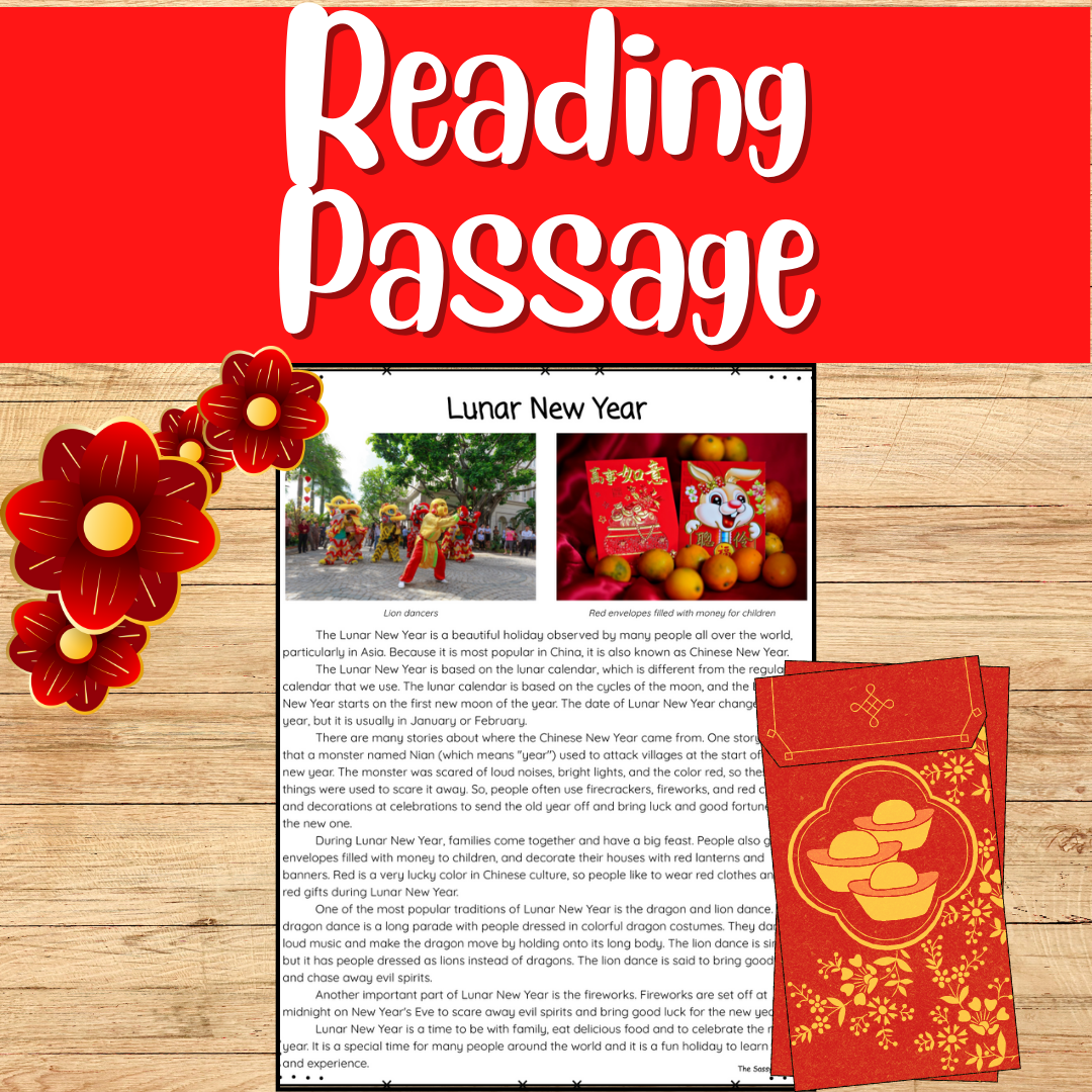 Lunar New Year | Chinese New Year Reading Passage Print & Digital ...