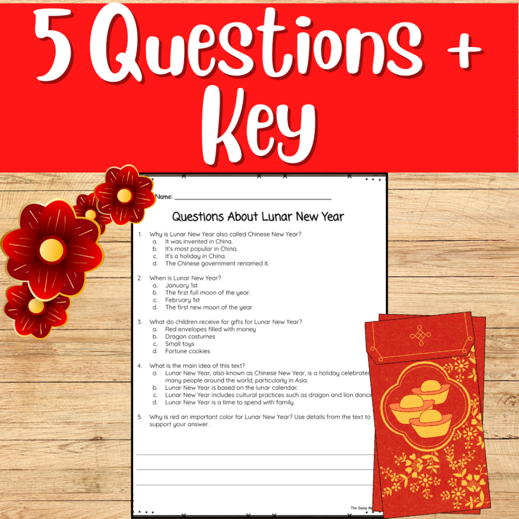 Lunar New Year | Chinese New Year Reading Passage Print & Digital ...