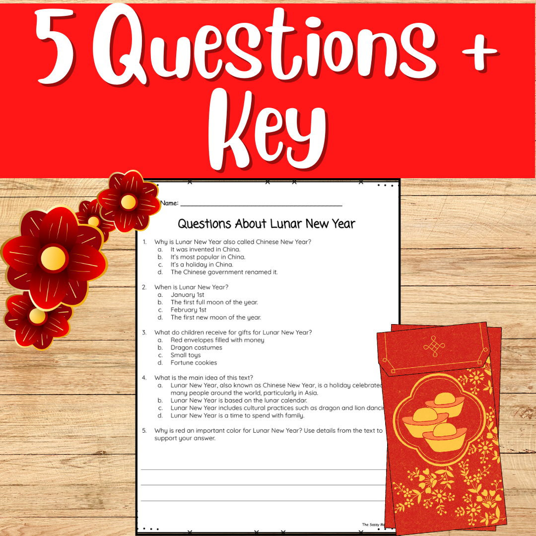 Lunar New Year | Chinese New Year Reading Passage Print & Digital ...