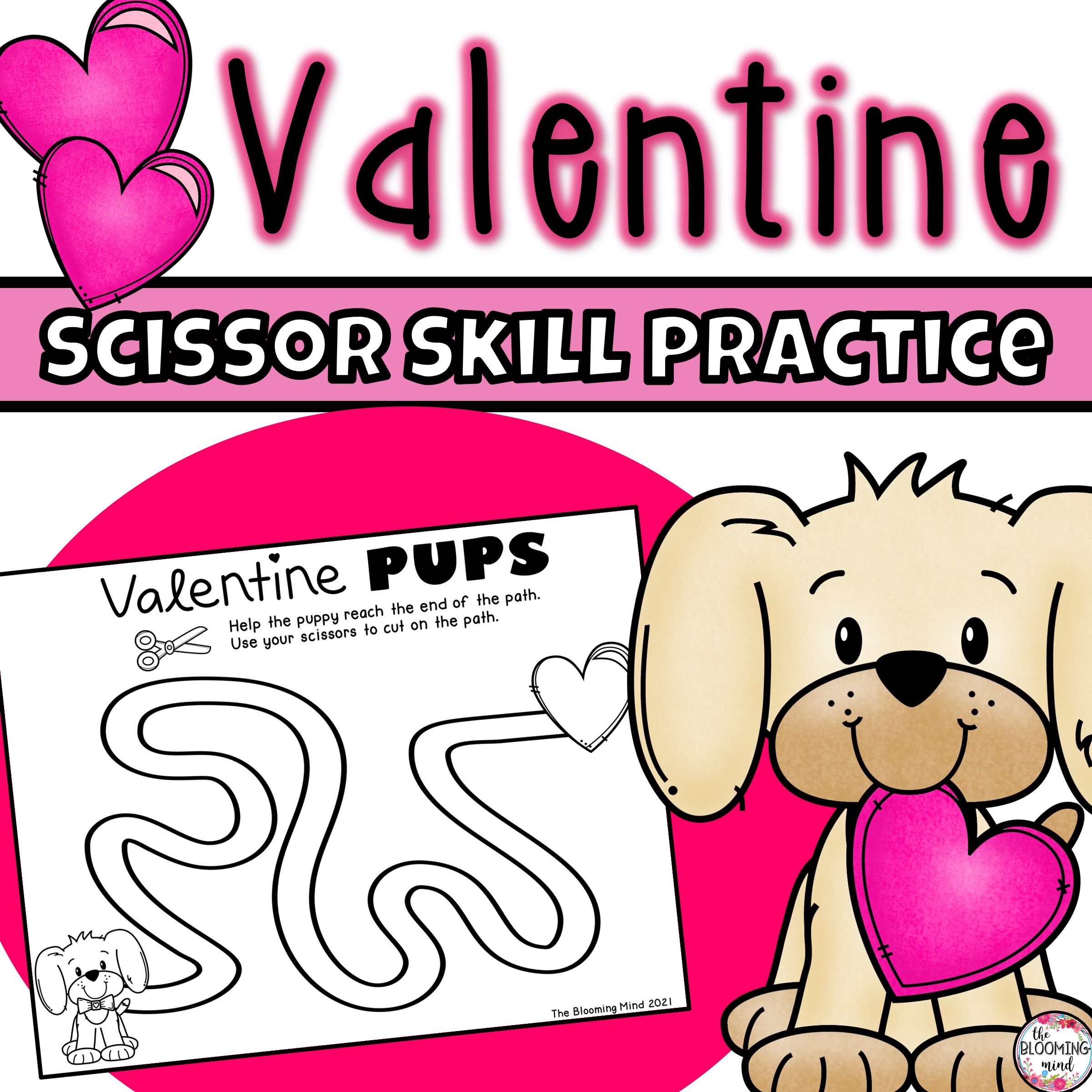 Valentine Cutting Practice with Scissors | Made By Teachers