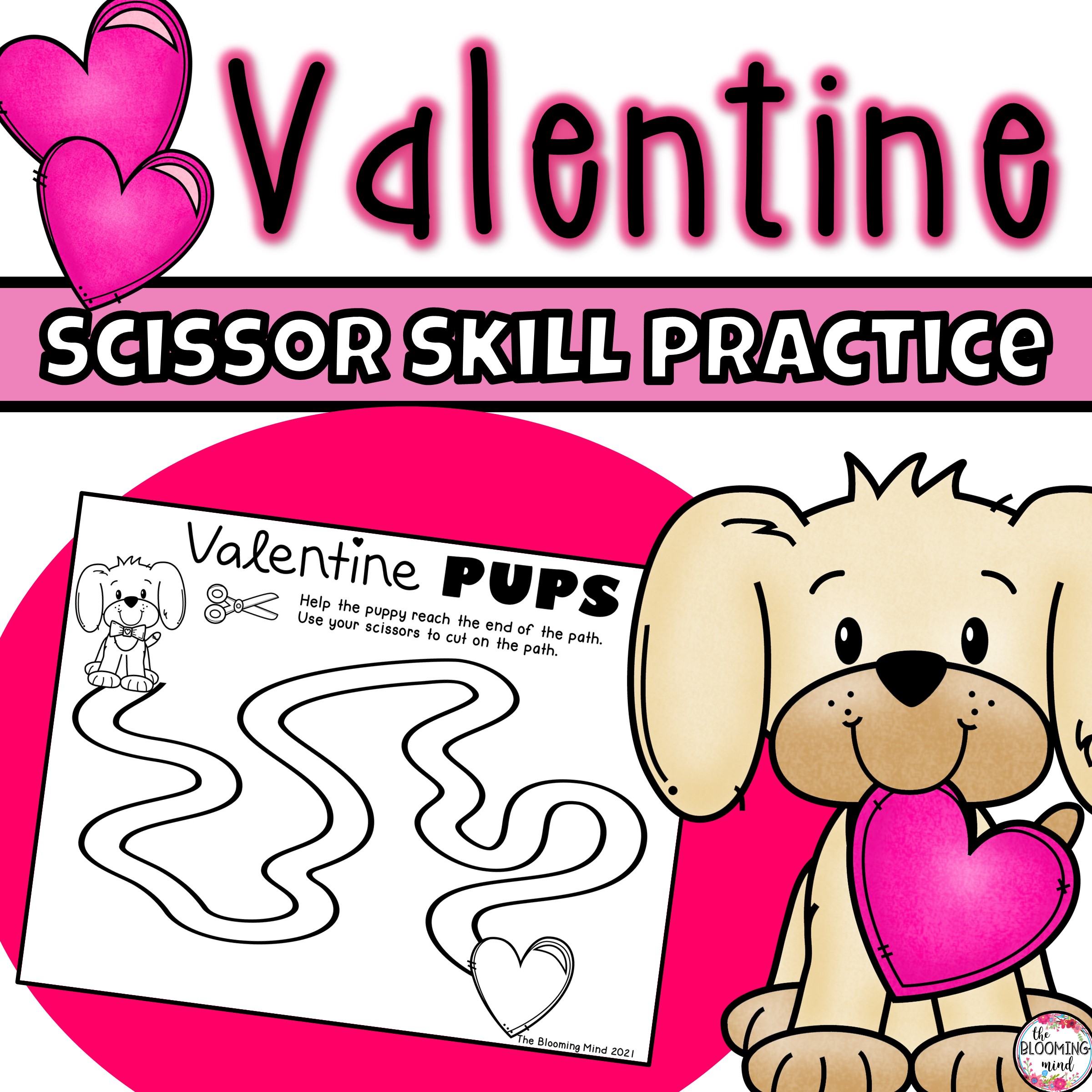 Valentine Cutting Practice with Scissors | Made By Teachers