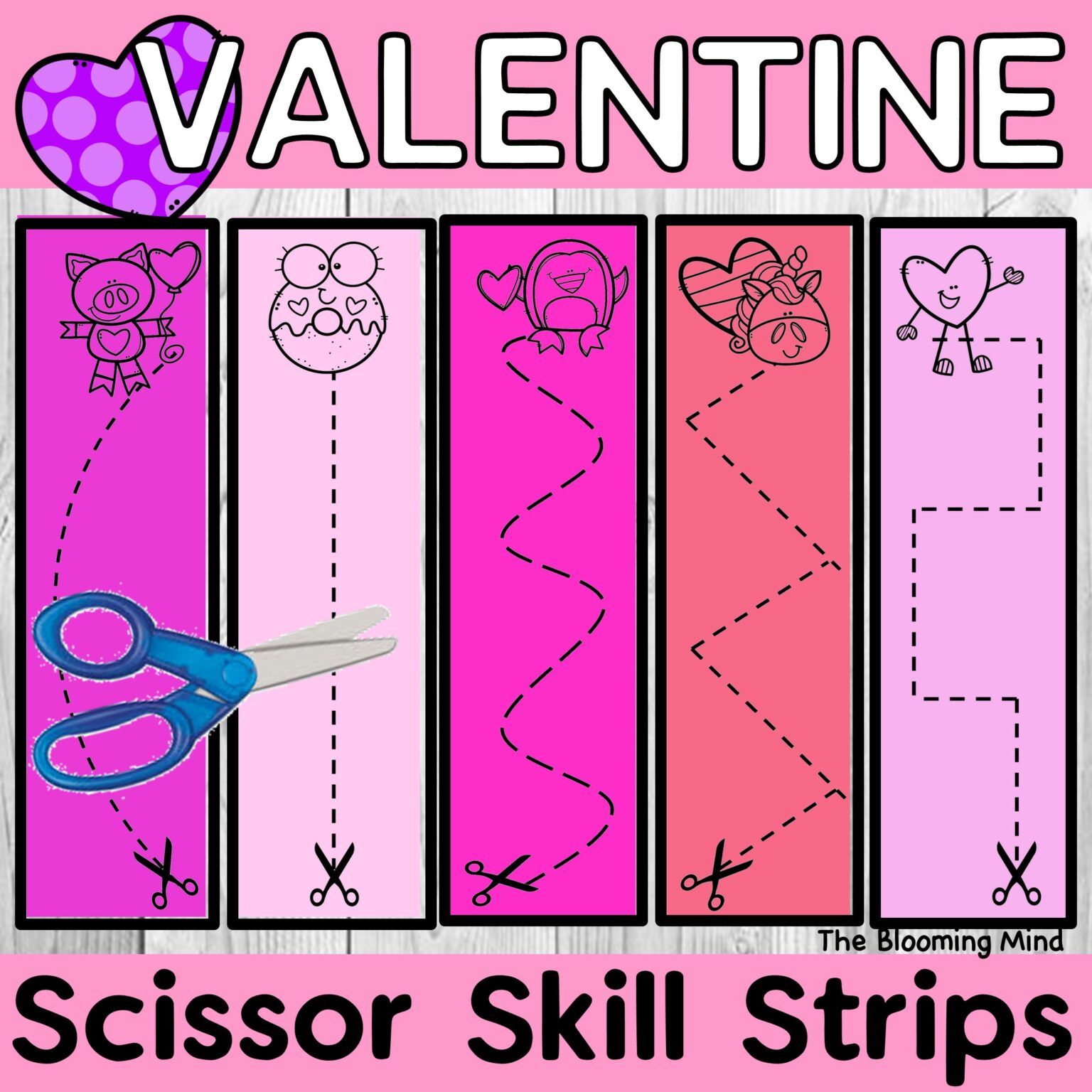 February Cutting Practice | Valentine's Day Scissor Skills | Made By ...