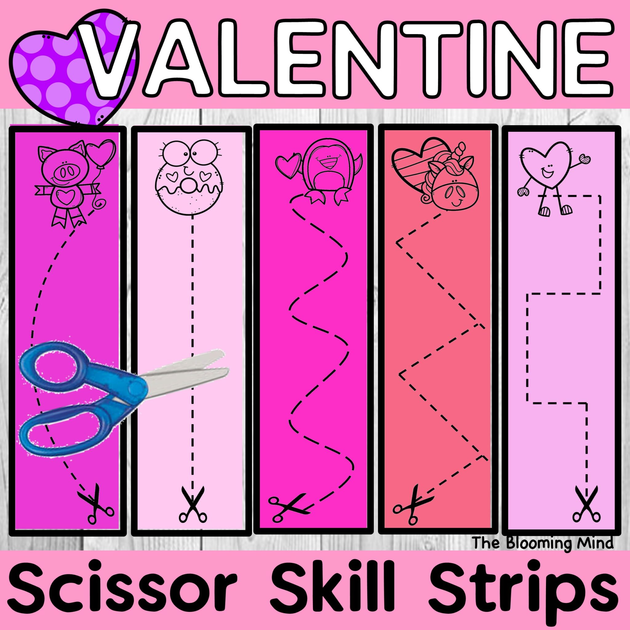 February Cutting Practice | Valentine's Day Scissor Skills | Made By ...