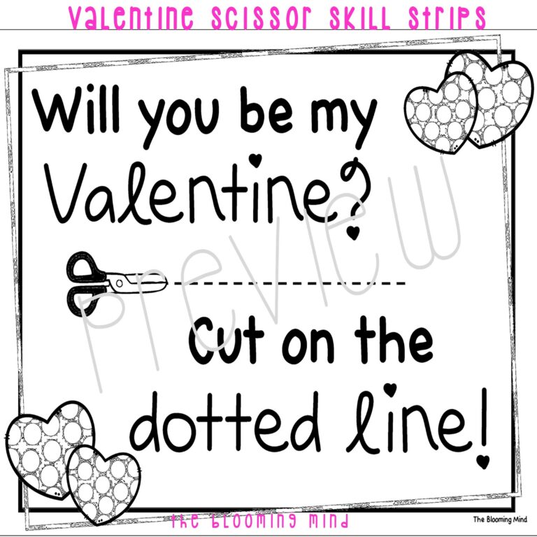 February Cutting Practice | Valentine's Day Scissor Skills | Made By ...