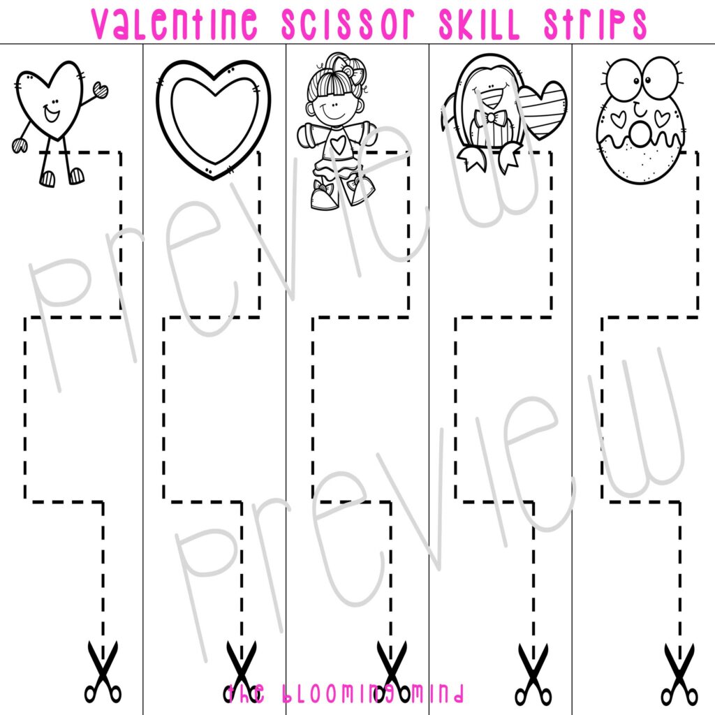 February Cutting Practice | Valentine's Day Scissor Skills | Made By ...