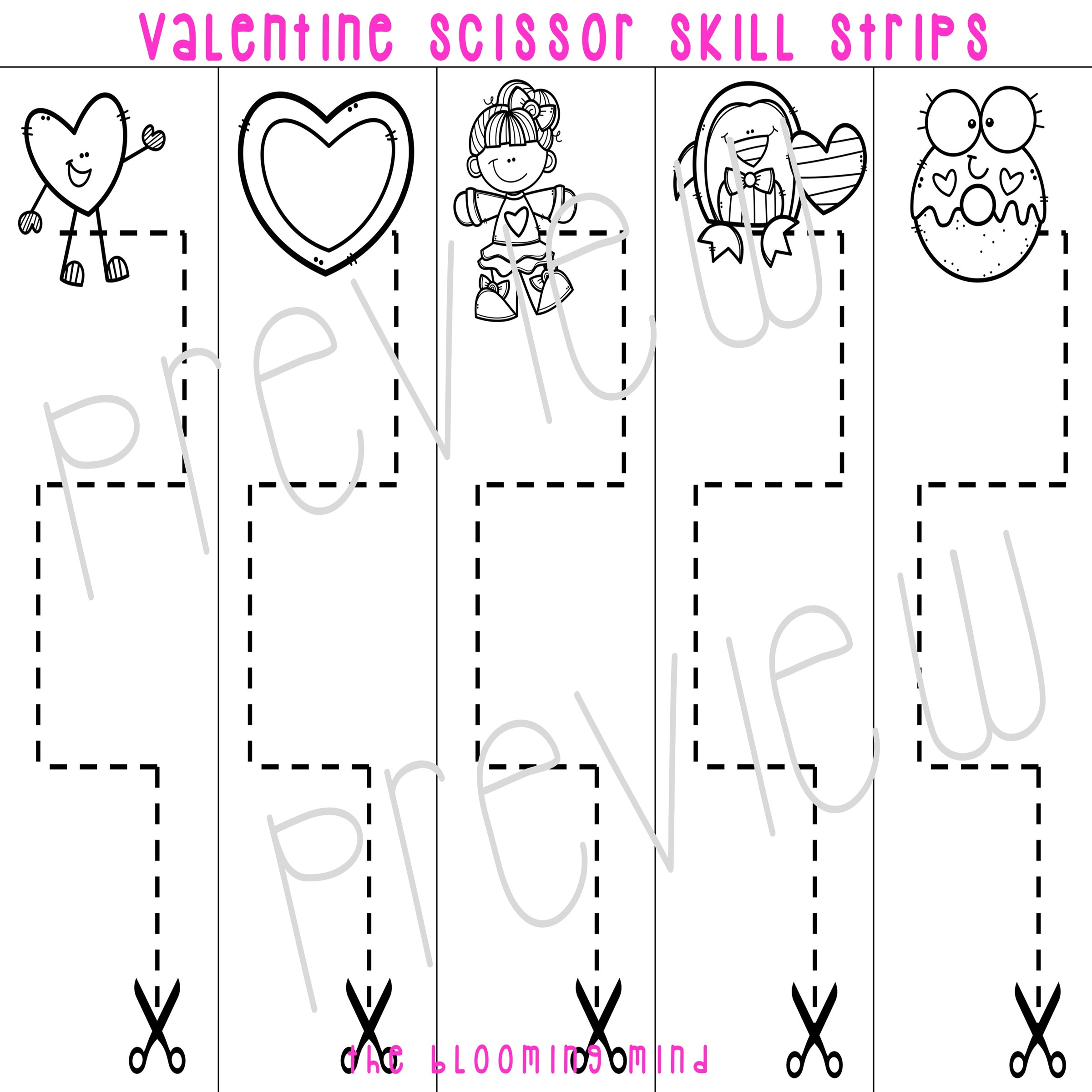 February Cutting Practice | Valentine's Day Scissor Skills | Made By ...