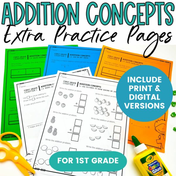 Go Math Chapter 1 Addition Concepts, First Grade | Made By Teachers