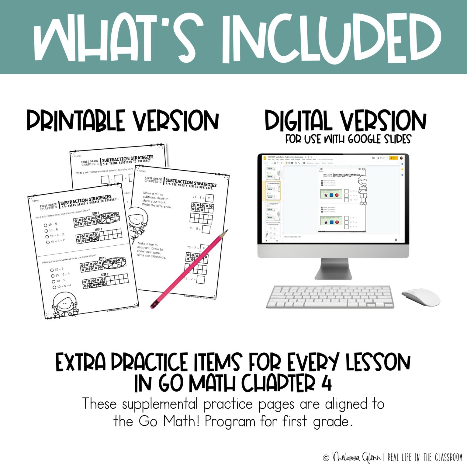 Go Math Chapter 4 Subtraction Strategies, First Grade | Made By Teachers