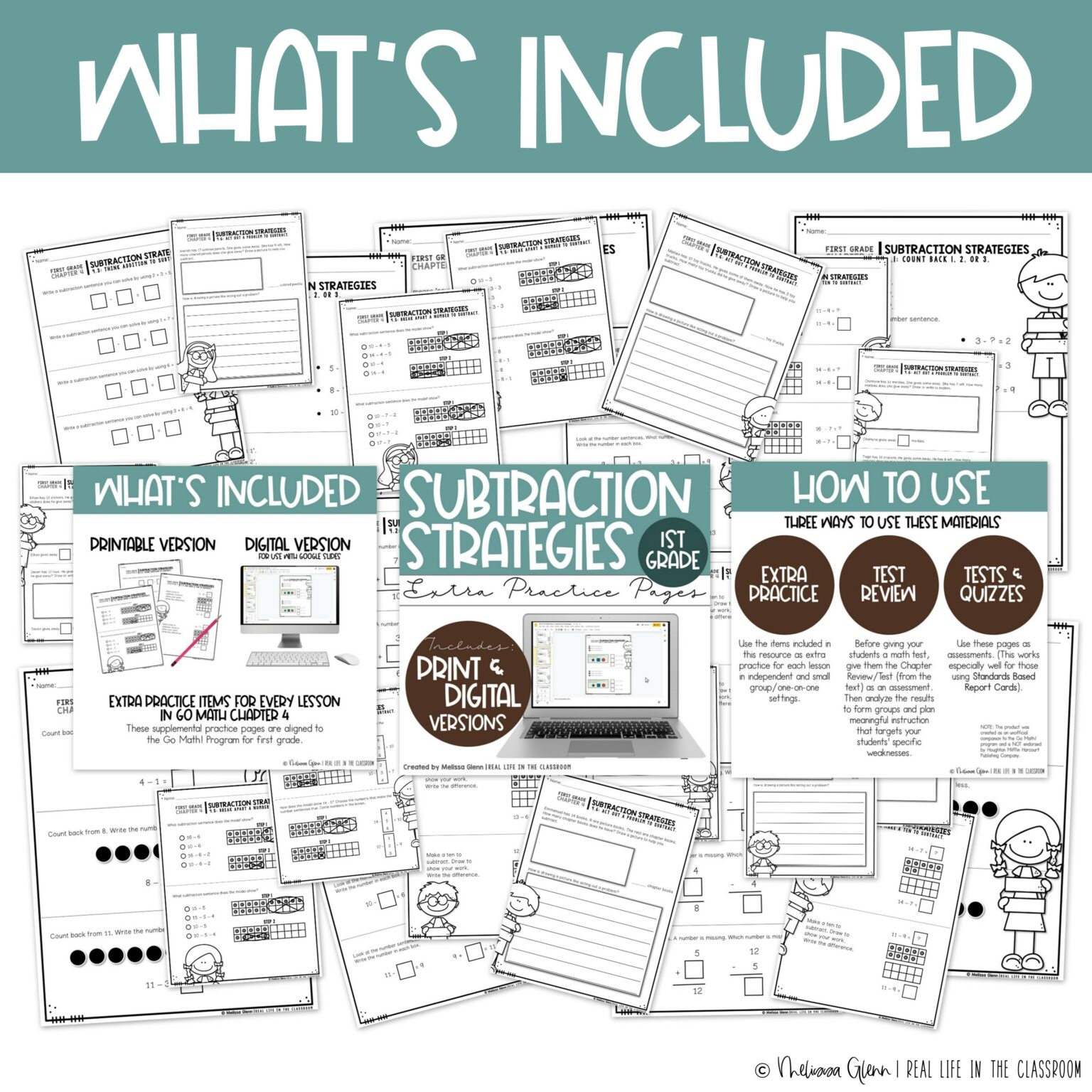 Go Math Chapter 4 Subtraction Strategies, First Grade | Made By Teachers