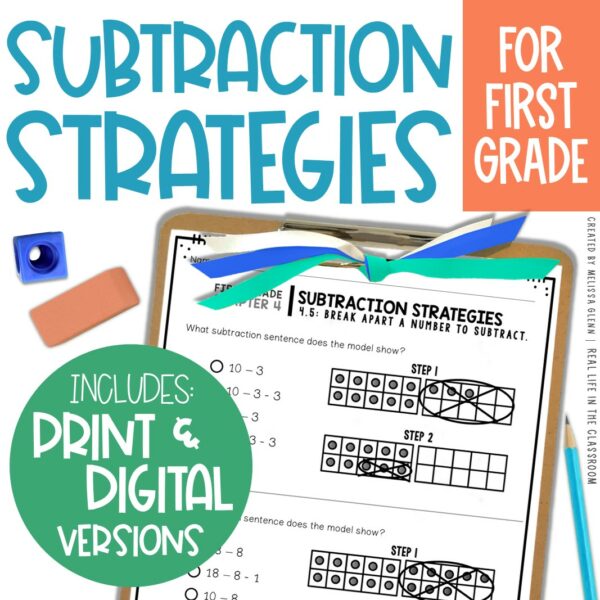 Go Math Chapter 4 Subtraction Strategies, First Grade | Made By Teachers