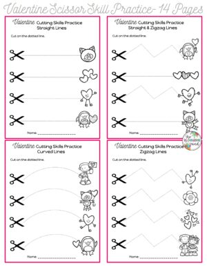 Valentine's Day Scissor Practice | Made By Teachers