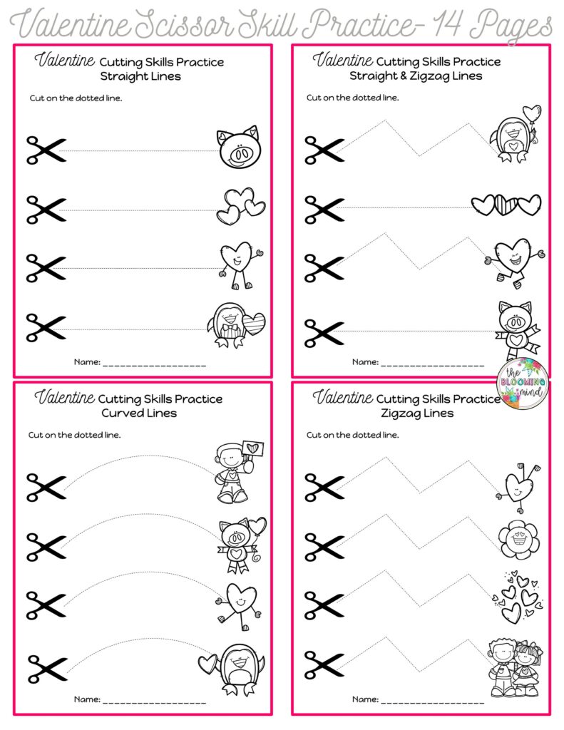 Valentine's Day Scissor Practice | Made By Teachers