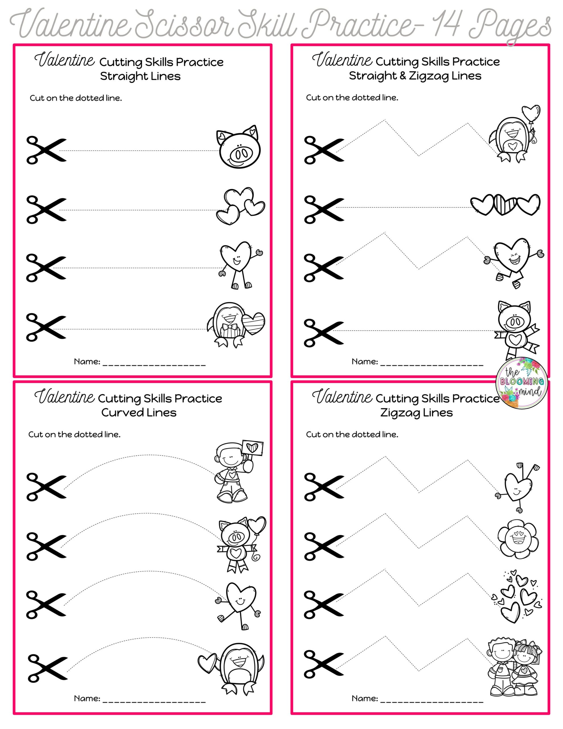 Valentine's Day Scissor Practice | Made By Teachers