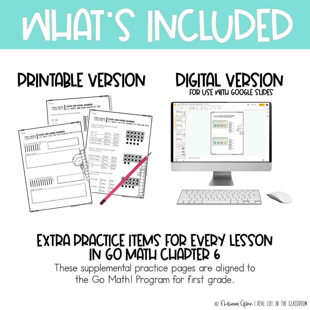 Go Math Chapter 6 Count & Model Numbers, First Grade | Made By Teachers