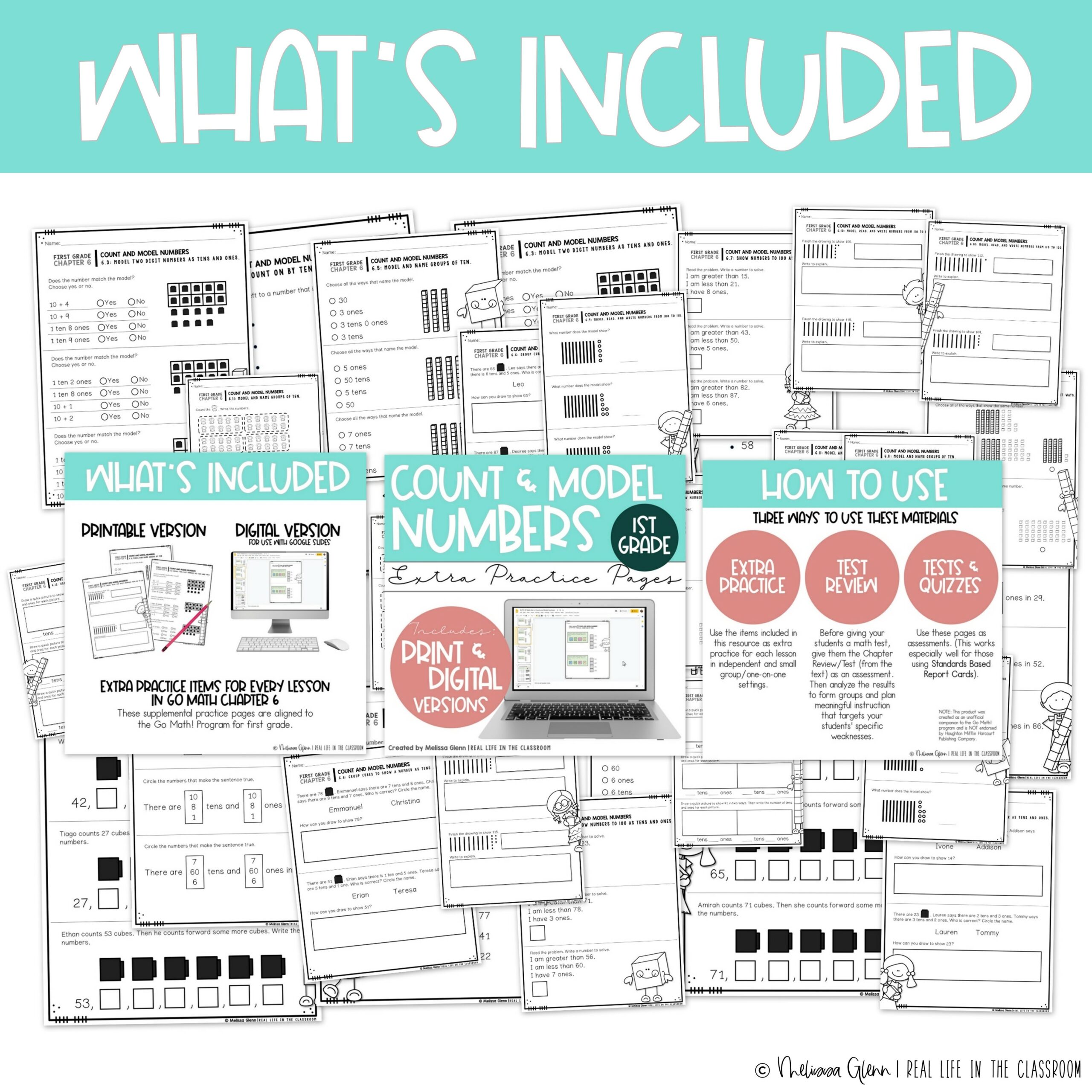 Go Math Chapter 6 Count & Model Numbers, First Grade | Made By Teachers