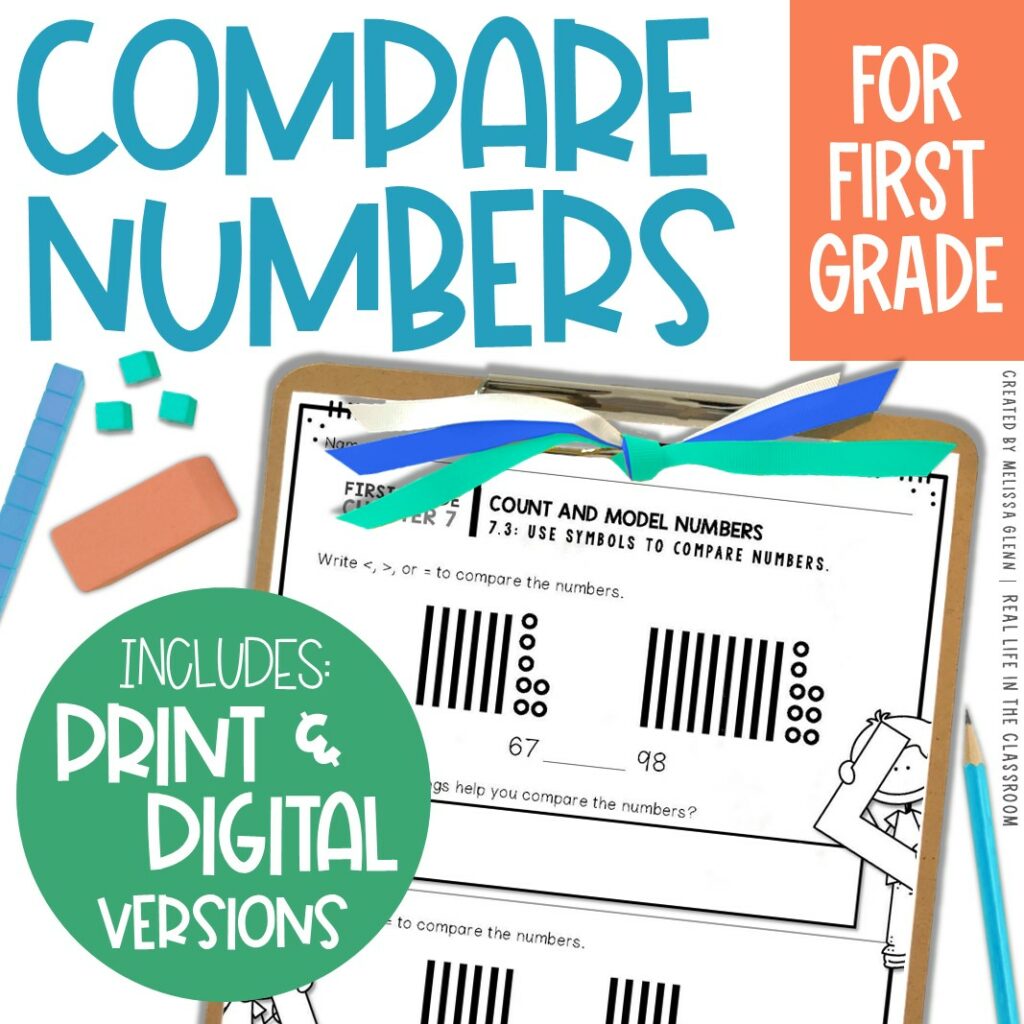 Go Math Chapter 7 Compare Numbers, First Grade | Made By Teachers