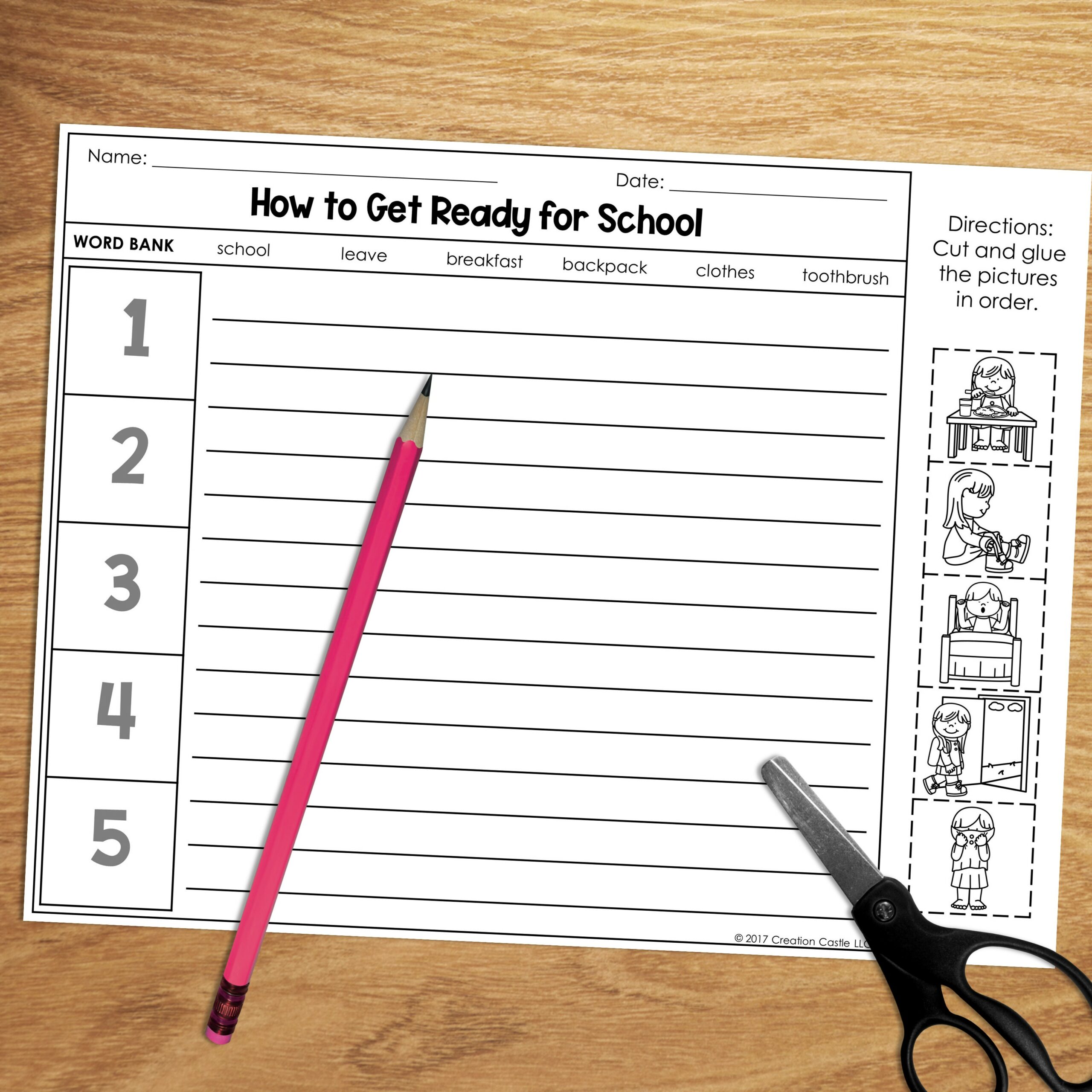 Sequencing Worksheets with Picture Cards for How to Writing | Made By ...