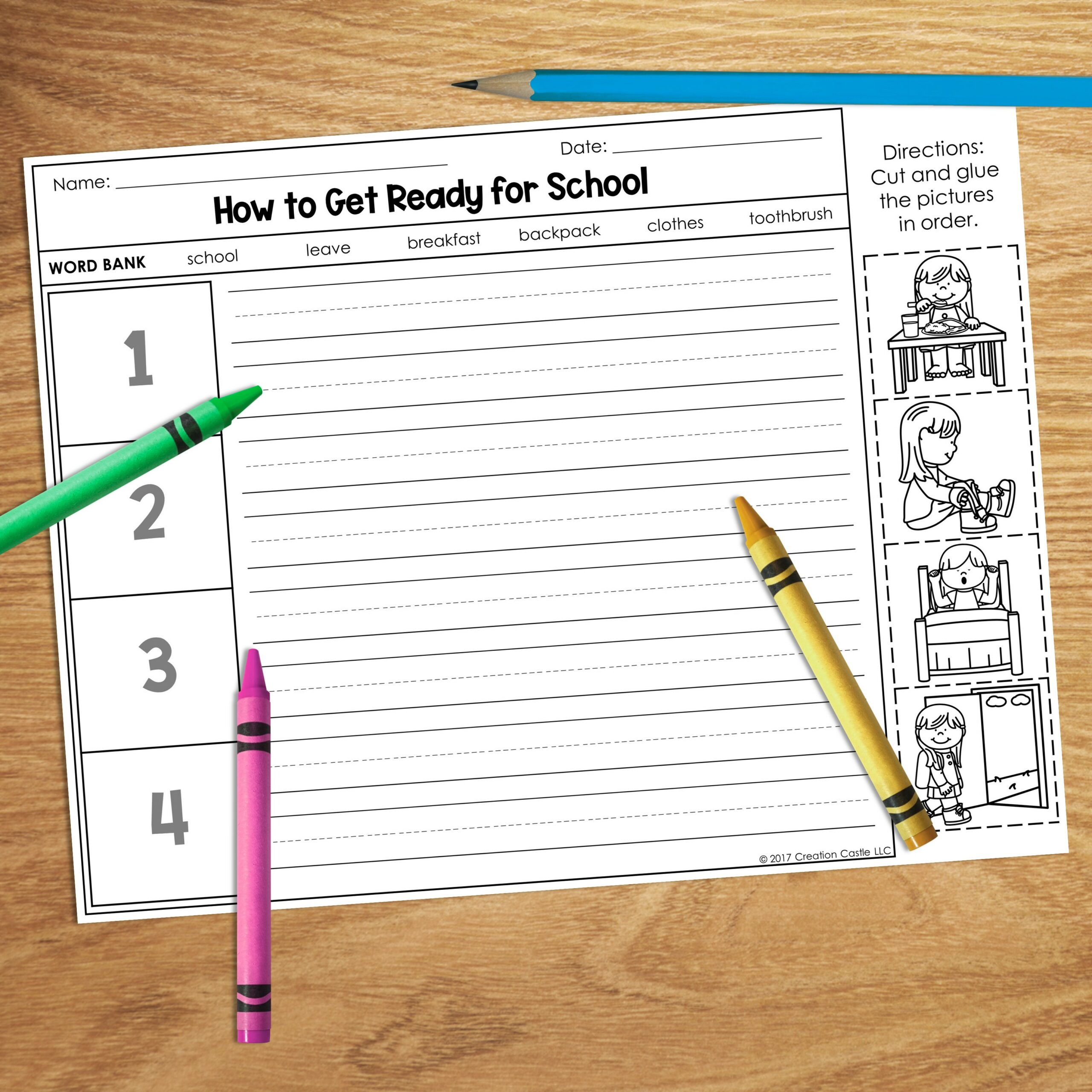 Sequencing Worksheets with Picture Cards for How to Writing | Made By ...