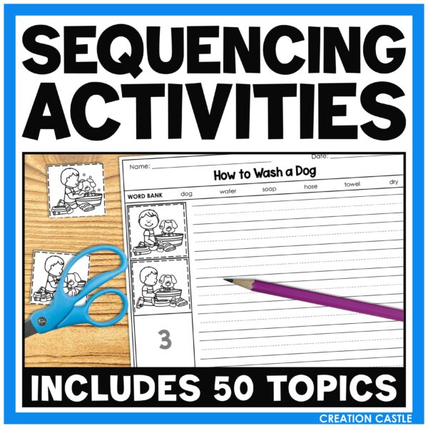 Sequencing Worksheets with Picture Cards for How to Writing | Made By ...