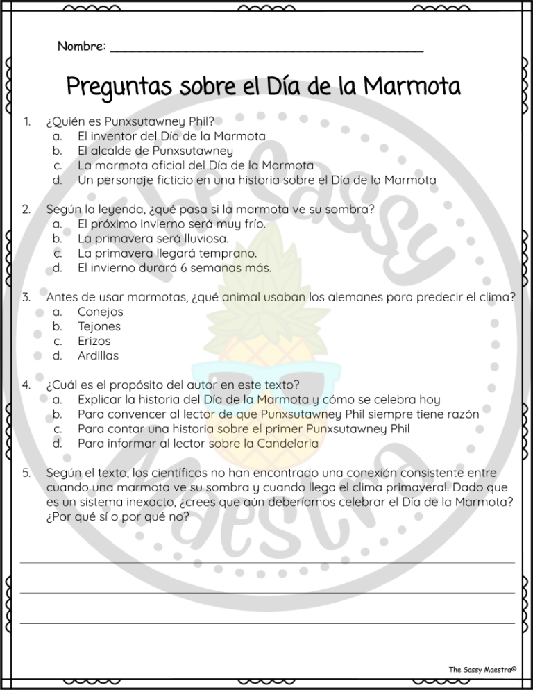 Groundhog Day Día de la Marmota Spanish Reading Passage Print & Digital ...