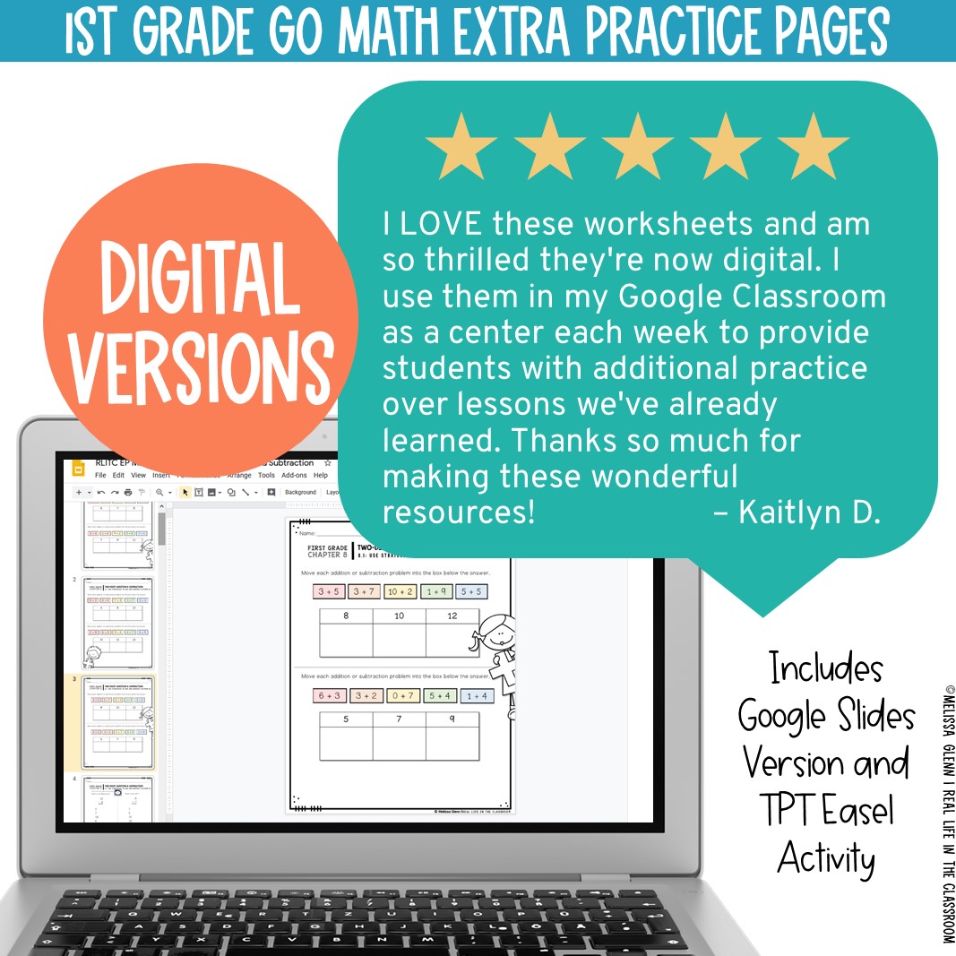 Go Math - First Grade - Chapter 8 - Two Digit Addition and Subtraction ...
