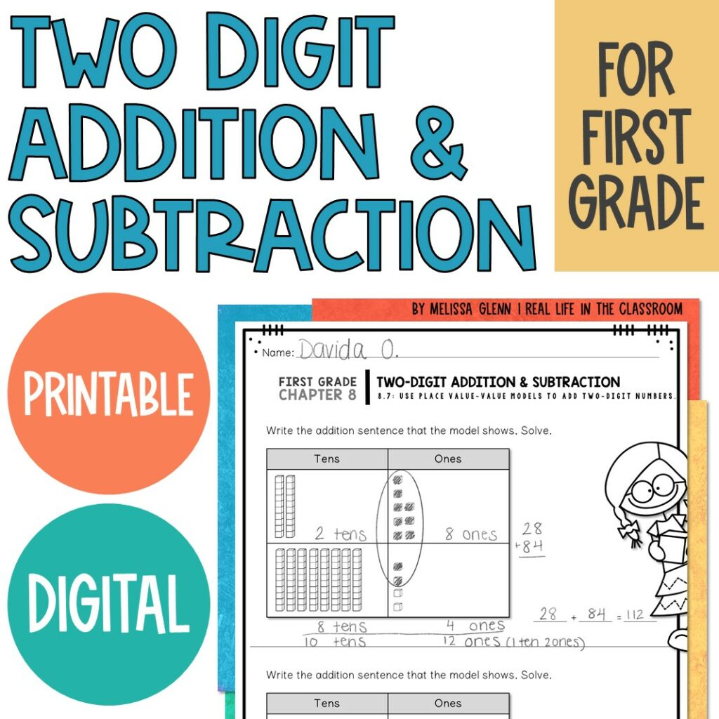 Go Math - First Grade - Chapter 8 - Two Digit Addition and Subtraction ...