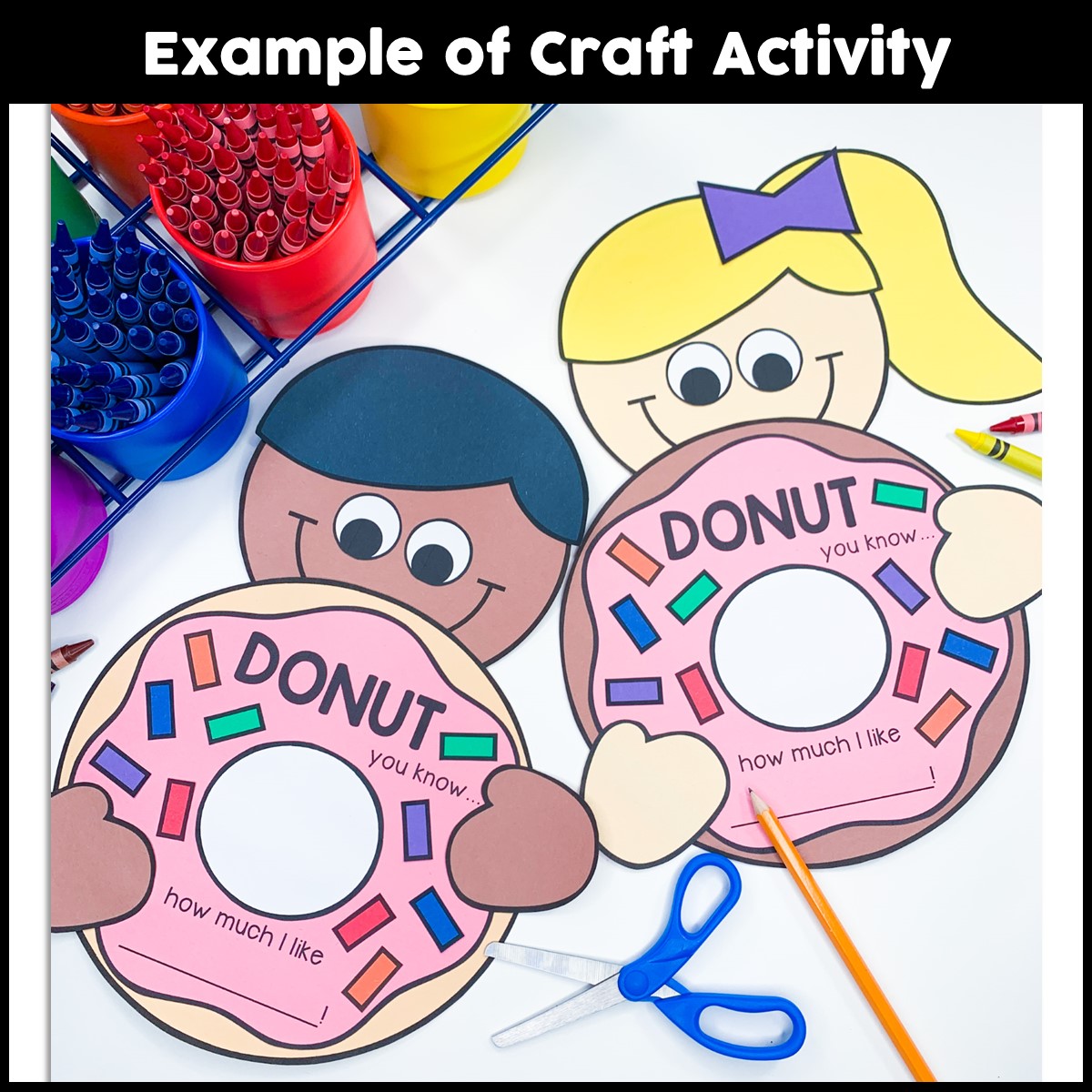 Valentines Day Donut Craft | Valentines Day Activities | Bulletin Board ...