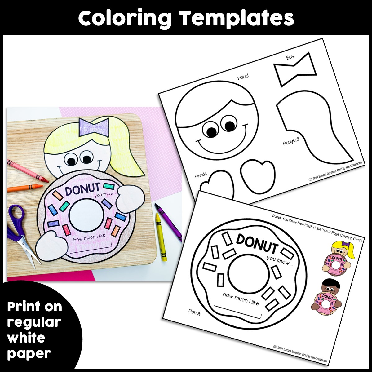 Valentines Day Donut Craft | Valentines Day Activities | Bulletin Board ...