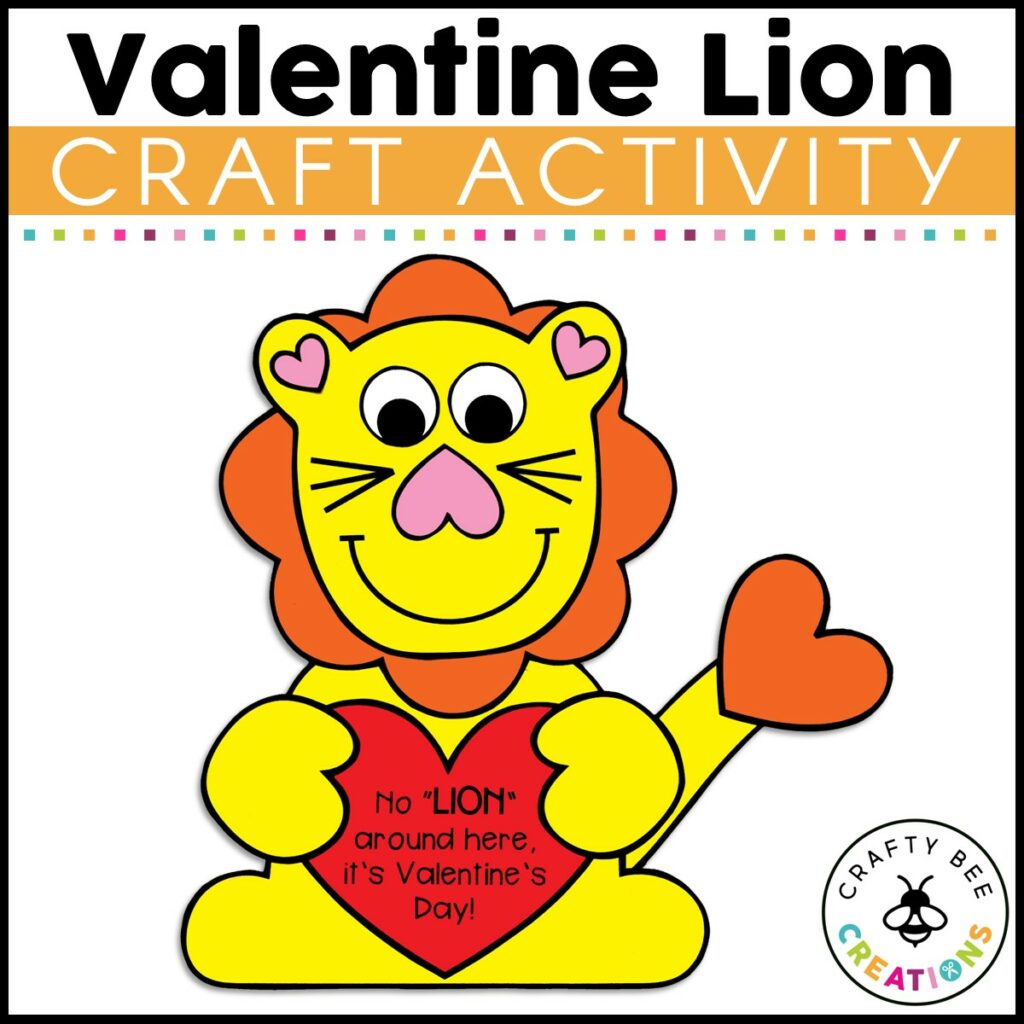 Valentines Day Lion Craft | Valentines Day Activities | Valentine ...