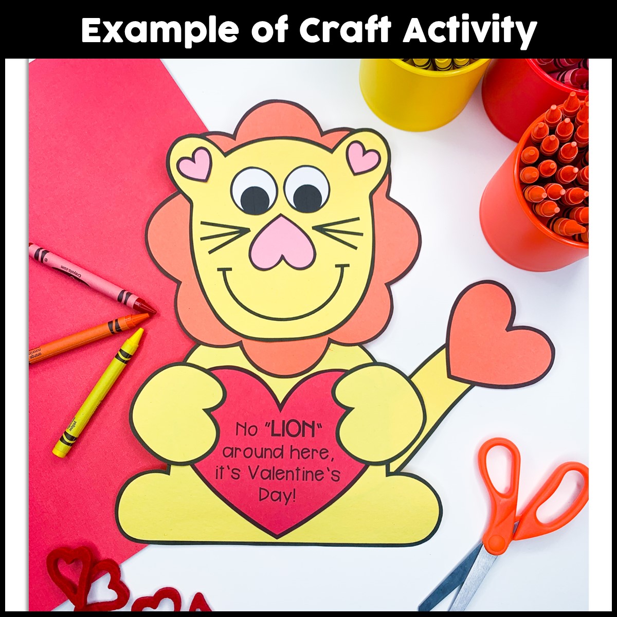 Valentines Day Lion Craft | Valentines Day Activities | Valentine ...