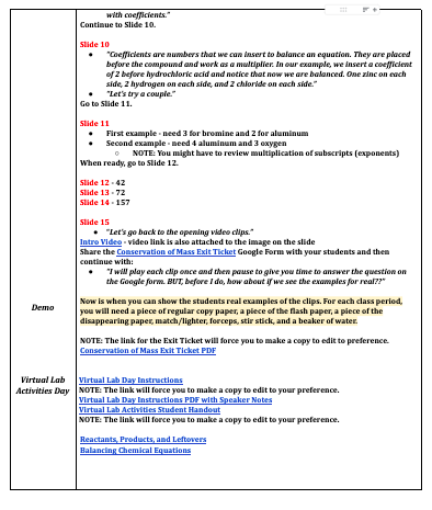7th Science Lesson Conservation of Mass OAS 7.PS1.5 NGSS MS-PS1-5 ...