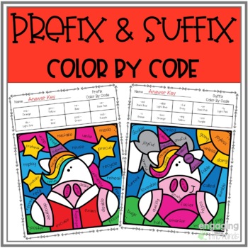 Blends, Digraphs, Prefix & Suffix Color by Code - Made By Teachers